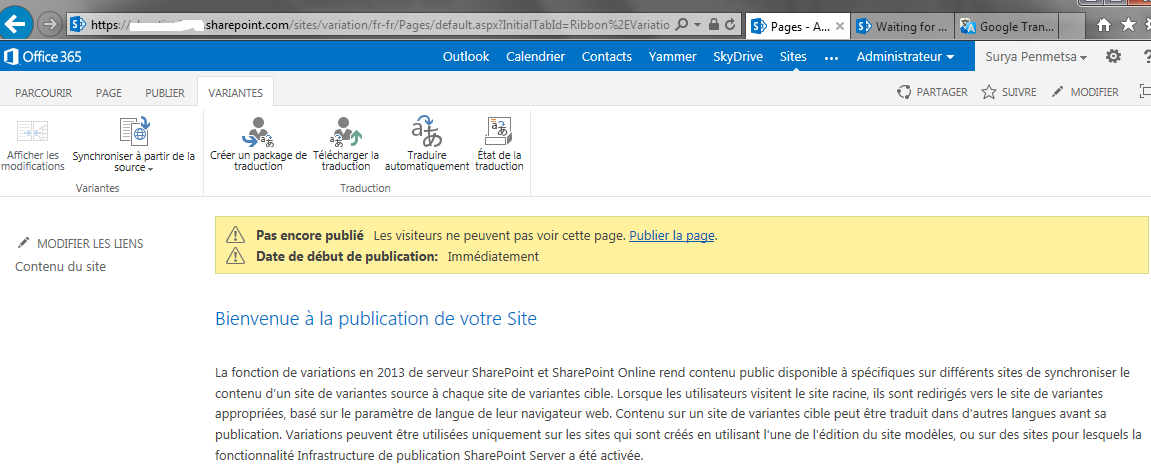 Using Variations to create multilingual sites in SharePoint - Netwoven