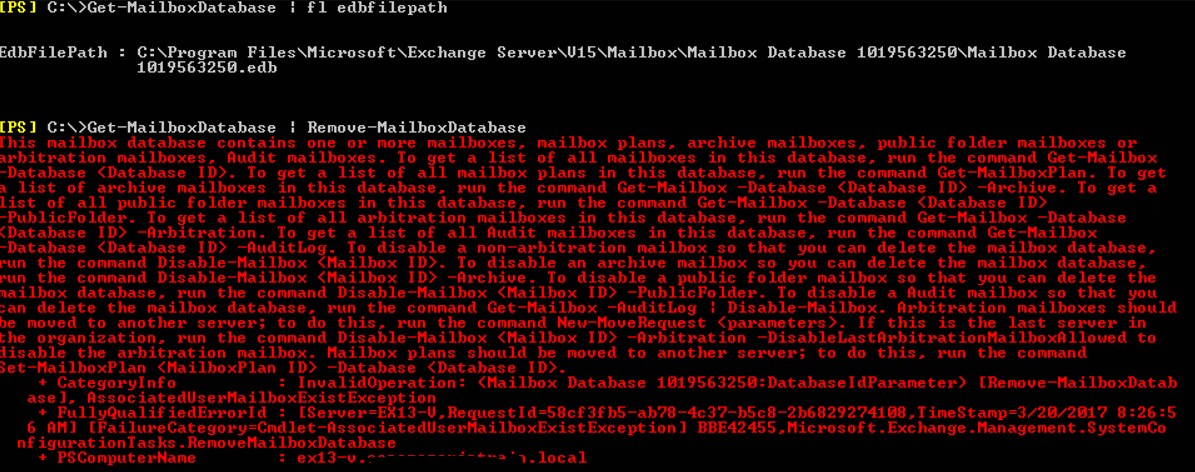 Decommission Exchange 2013 Server