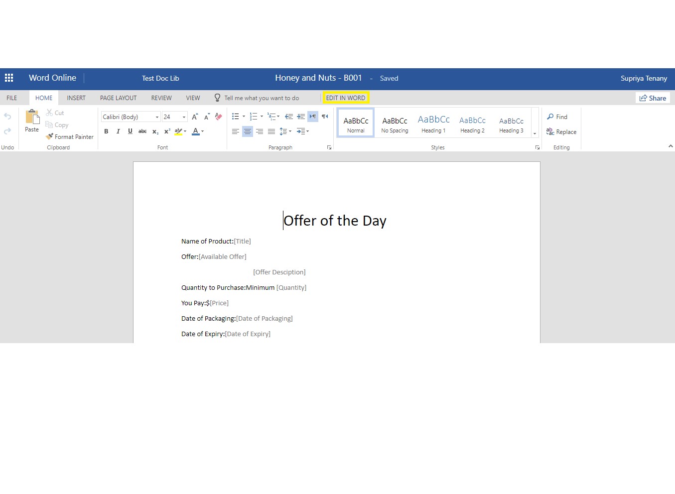 Create Custom Document Template From Sharepoint List Using Microsoft Flow Netwoven 5104